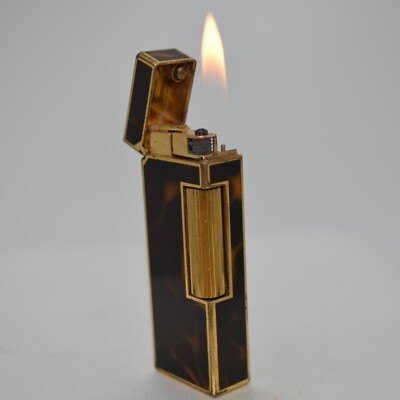 Dunhill Rollagas Lighter Laquer-Brown Shell-Ultrasonically cleaned ...