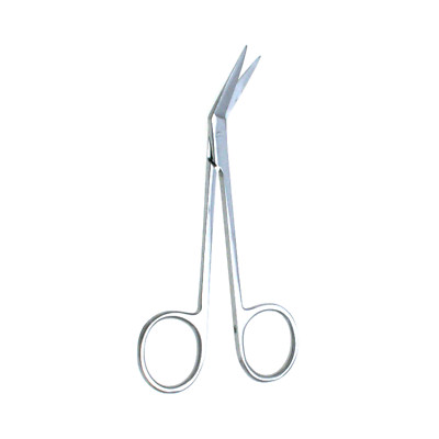 Super Cut Iris Scissors 4.5" Angled to Side Serrated Blade Ring Handle | eBay