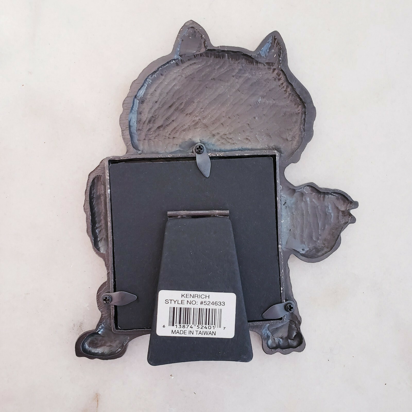 Silver Metal Cat Shaped Picture Photo Frame Fish Kenrich Metal Works | eBay