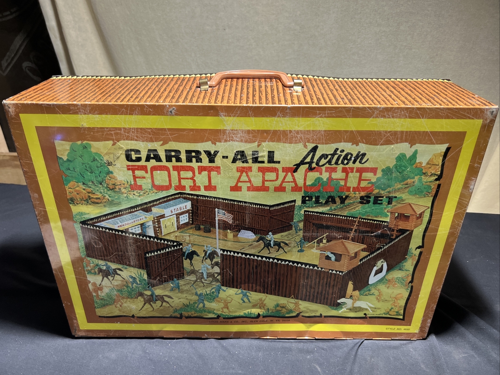 Vintage LOUIS MARX Fort Apache Carry-All Action Playset with ...