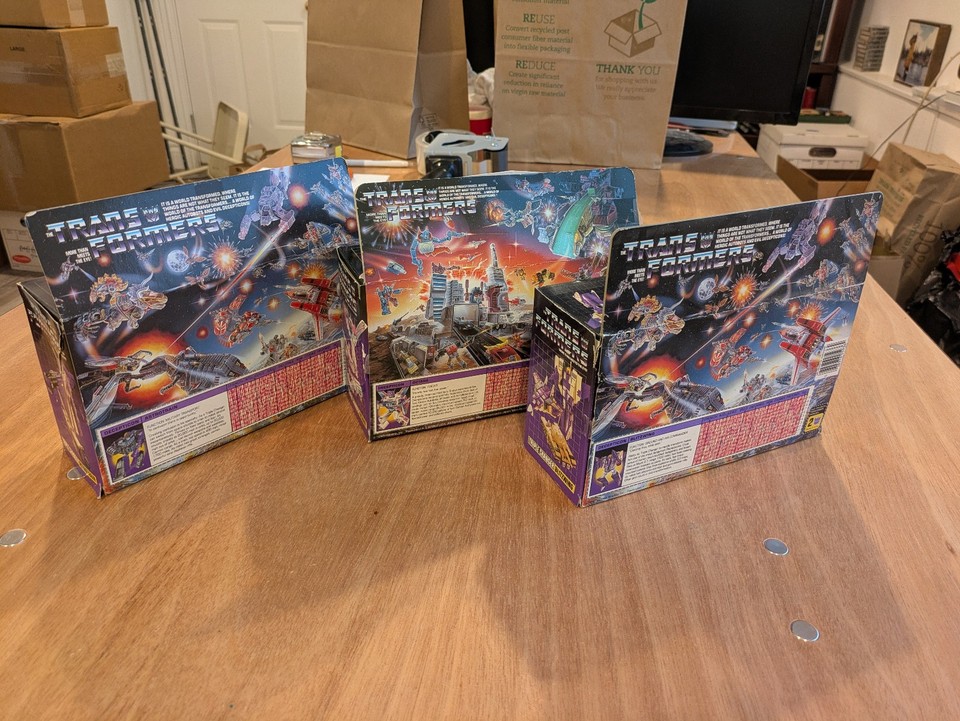 Lot G1 Transformers Decepticon Triple Chng Octane Astrotrain Blitzwing ...