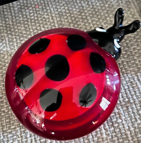 Unique Hand Blown Art Glass Ladybug Figurine Or Paperweight | eBay