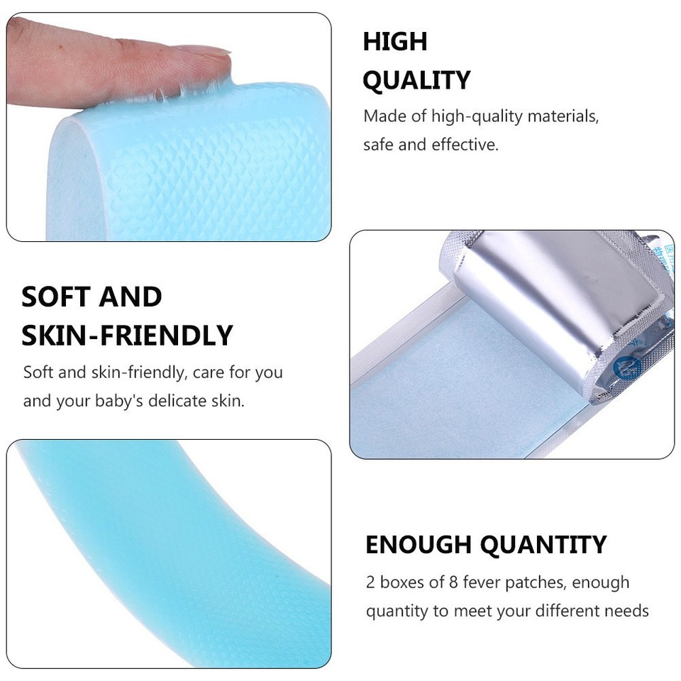 2 Boxes Heat Cooling Sheet Fever Reducer Pad Forehead Cold Pads | eBay ...