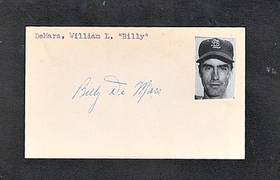 1950/51 BILLY DeMARS ST. LOUIS BROWNS AUTOGRAPHED 3X5 W/PHOTO d.2020 | eBay