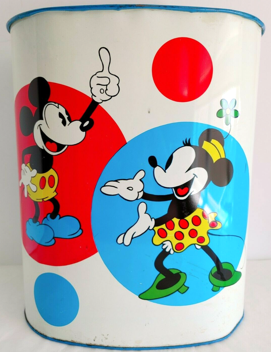 DISNEY RED MICKEY MOUSE WASTEBASKET AND TOOTHRBUSH HOLDER BATHROOM SET ...