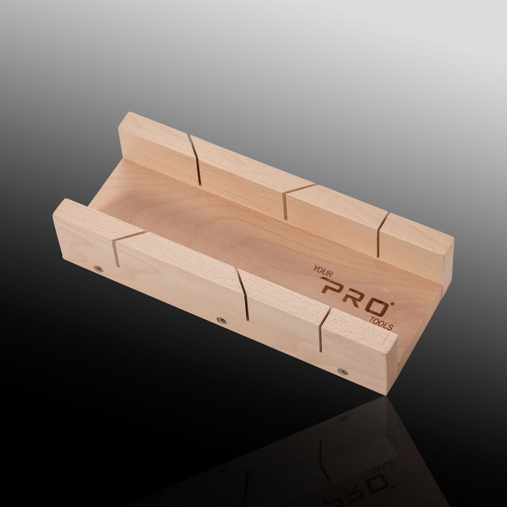 YPT Wooden Mitre Box 450x110mm & 300x80mm - Precision 90° & 45° Angle ...