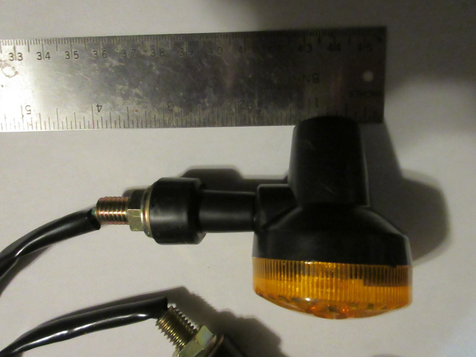 6 volt motorcycle turn signals black with amber lens 2 piece | eBay