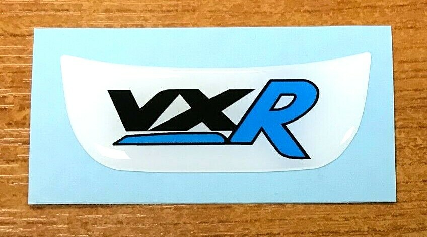 Vauxhall VXR Blue & White Sticker 48mm HIGH GLOSS DOMED Corsa 'D ...