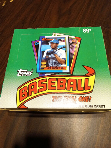 1990 Topps jumbo baseball wax box 24 sealed packs (#1) 24 packs/31 ...