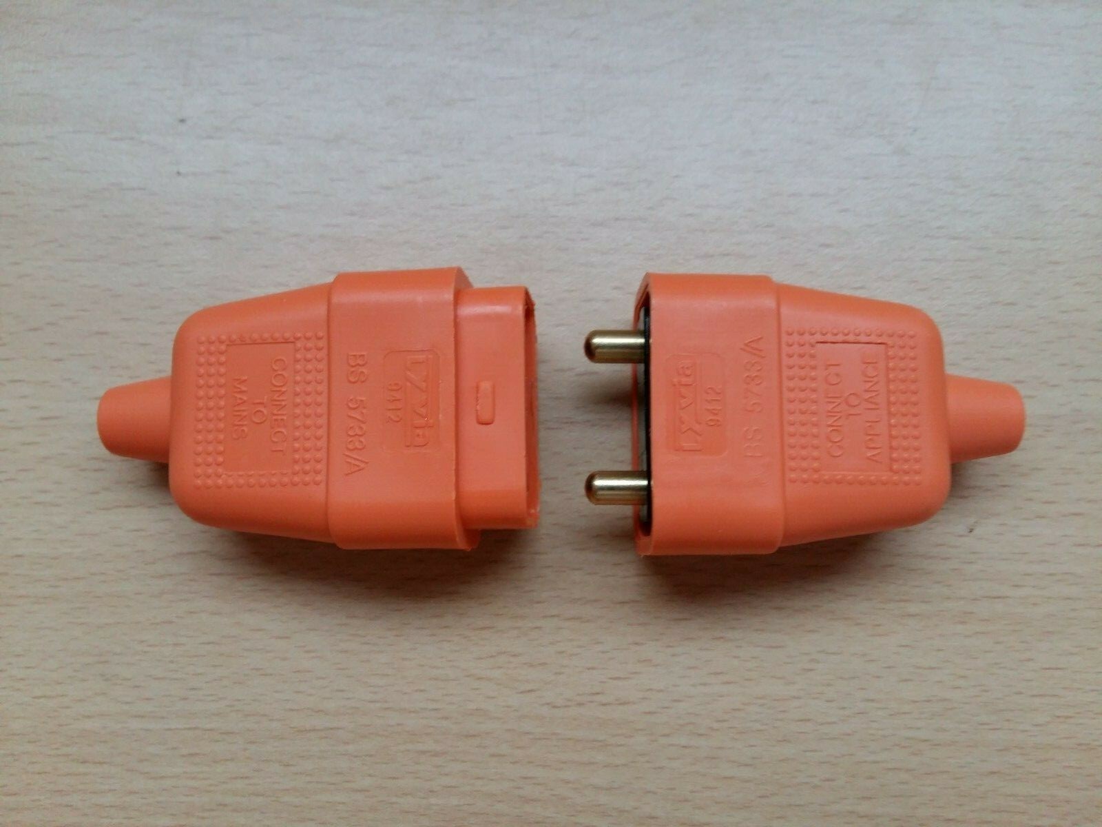 Orange Flex Cable Wire Plug Socket Extension Lead Connector RCD Mower ...