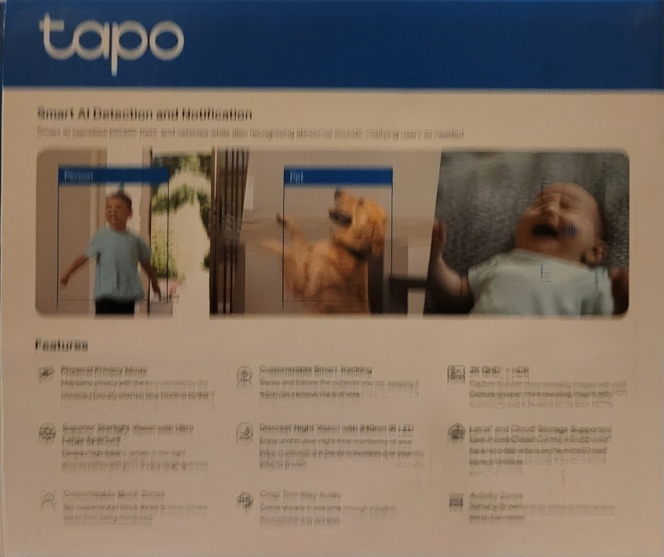 Tp-Link Tapo 2K QHD Pan/Tilt Wi-Fi Camera | Apple Homekit | Physical ...