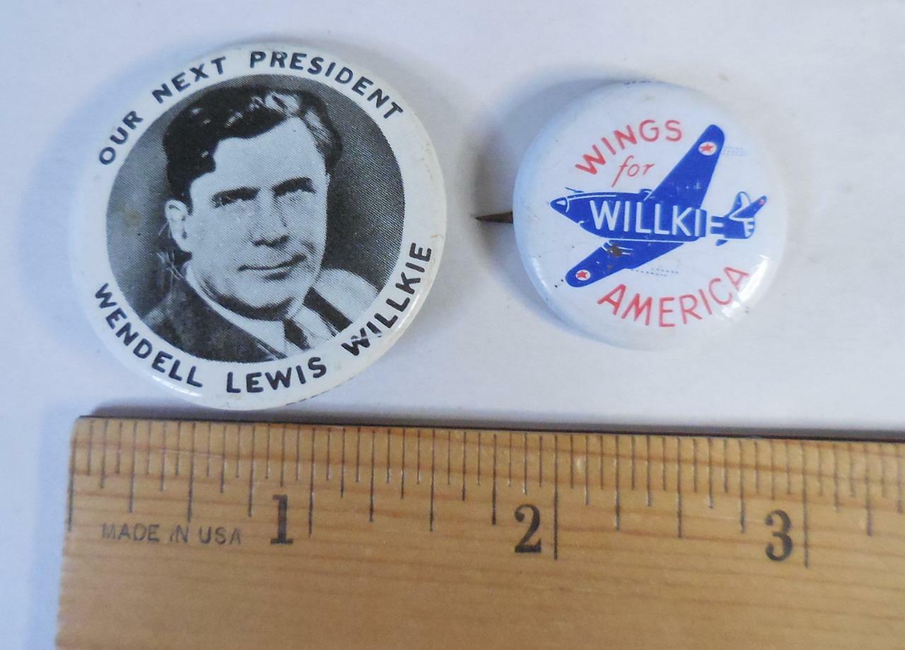 Wendell Lewis Willkie Wings for America President Pin back Buttons, Lot ...