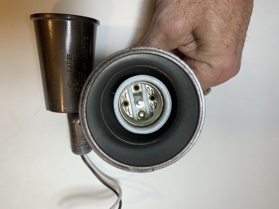 Set Of 4 High Quality - Bronze Metal Outdoor Flood Light Socket | eBay