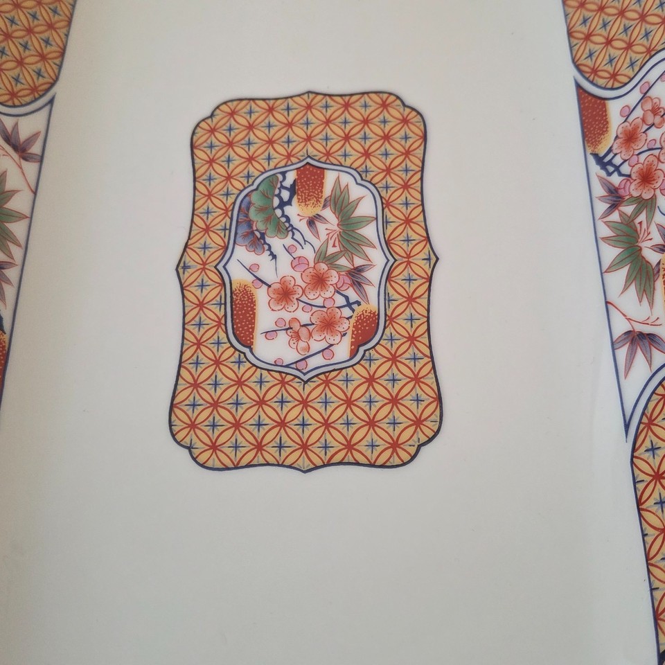 Antique Style Japanese Imari Platter - 12 Inch Hand-Painted Peony ...