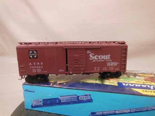 HO SCALE ATHEARN BLUE BOX KIT BUILT 40' BOX CAR ATSF SANTA FE (8/11) | eBay