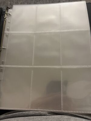 36-Pack Trading Card Sleeve Pages 9-Pocket Binder Sheets for Sports ...