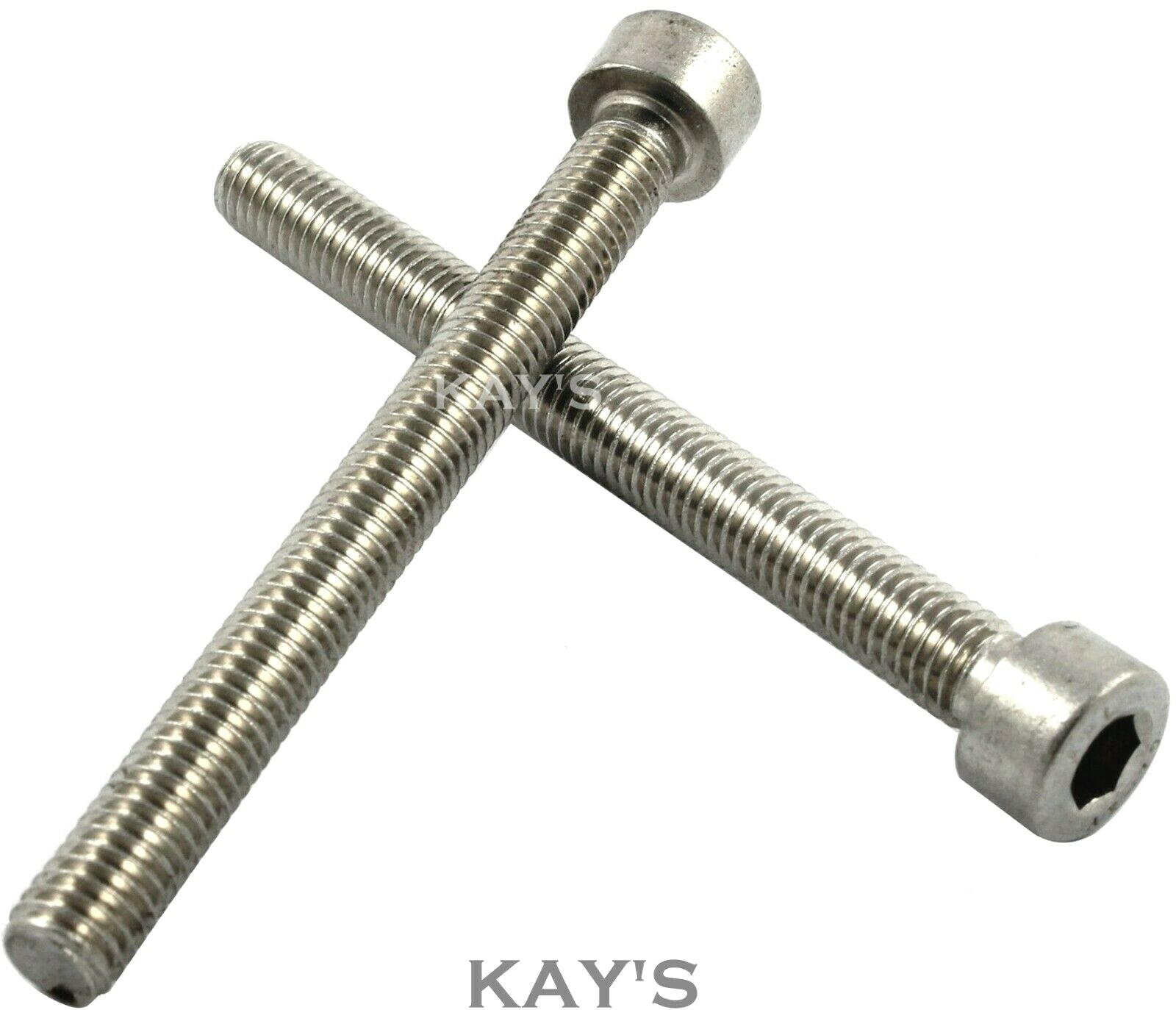 M8 (8mmØ) Fully Threaded Cap Screws A2 Stainless Steel Allen Key Socket ...