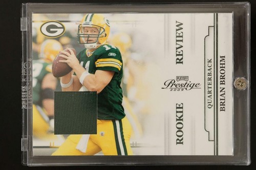 2009 Playoff Prestige Football Card Rookie Review BRIAN BROHM Patch ...