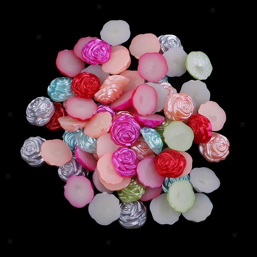 100 Pieces ABS Flower Resin Flatback Embellishment craft | eBay