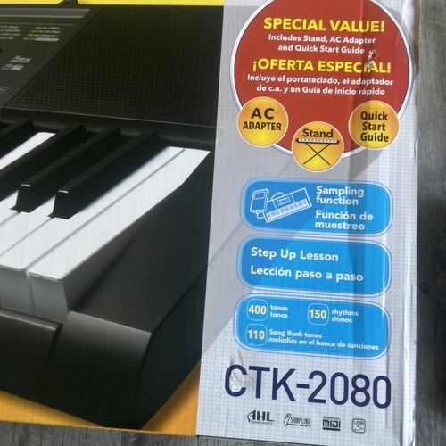 Casio CTK-2080 Electronic KEYBOARD w/ Stand & Guide - 61 Piano-Style ...