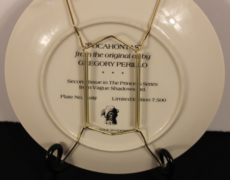 Gregory Perillo Collector Plate Princess Series "Pocahontas" 1981 | eBay