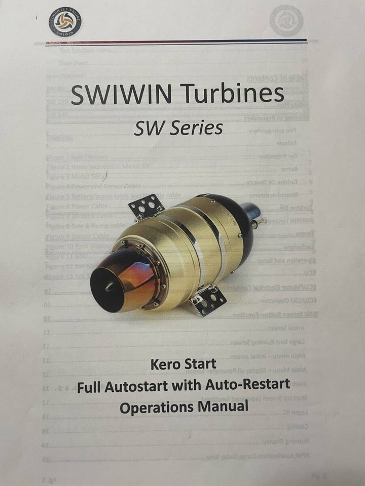 Swiwin SWH-60-002 Aircraft Turbine Turbo Jet Engine | eBay