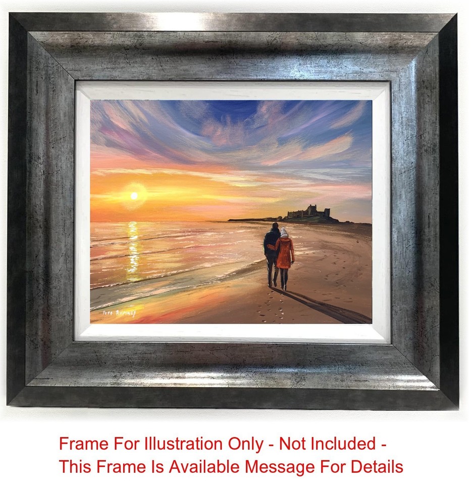 Pete Rumney Art Painting Golden Hour At Bamburgh Original Painting ...