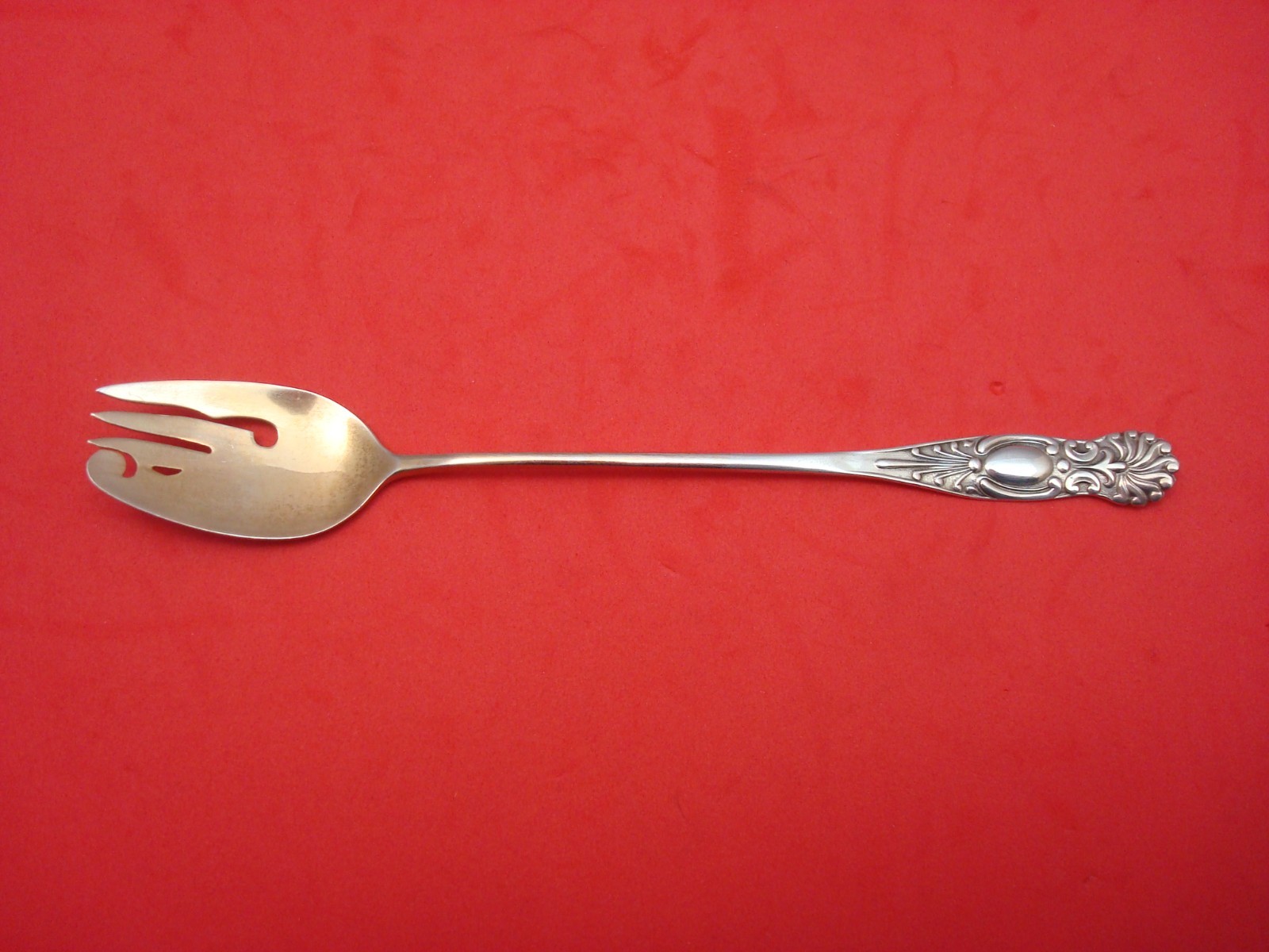 Pattern Unknown by A. Stowell & Co. Sterling Silver Dessert Fork Gold ...