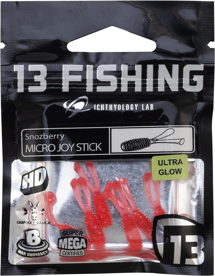 13 Fishing Micro Joystick - Snozberry - Ice Fishing Soft Plastics Pack ...