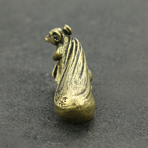 1 PC Brass Mouse Figurine Small Brass Mouse Statue 55*30MM House Office ...