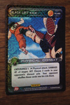 DBZ Dragon Ball Z TCG "Black Left Kick" (Foil) S132 | eBay
