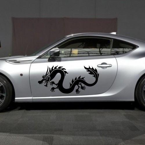 Car Decals Flying Chinese Dragon Tribal 36'' for 86 Yaris Vinyl ...
