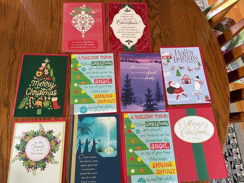 10 General Christmas Cards & Envelopes Some Hallmark Free Ship Lot F | eBay