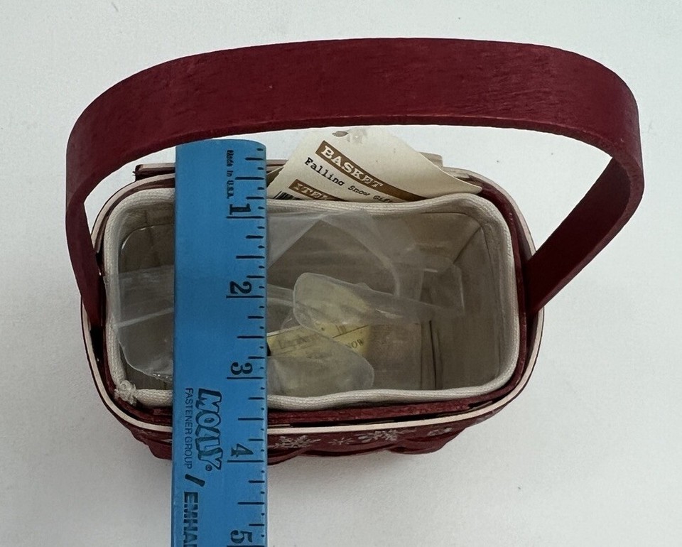 Longaberger 2010 Falling Snow Gift Basket Set W/ Liner Snowflakes ...