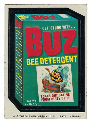 1975 Topps Wacky Packages 12th Series 12 BUZ BEE DETERGENT tb ex+ | eBay