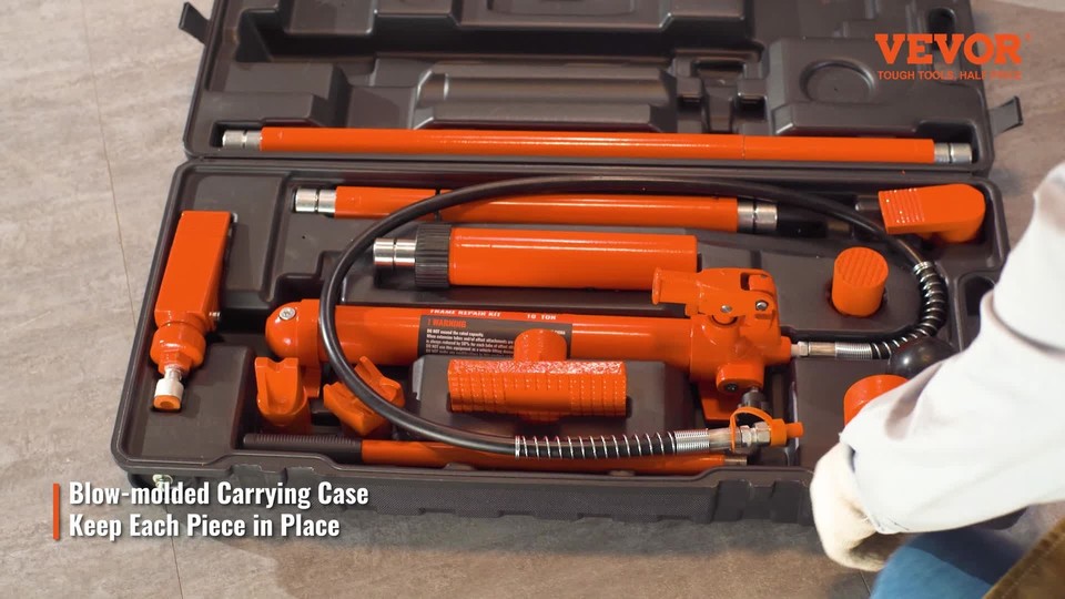 20 Ton Hydraulic Porta Power Jack Air Pump Lift Ram Body Frame Repair ...