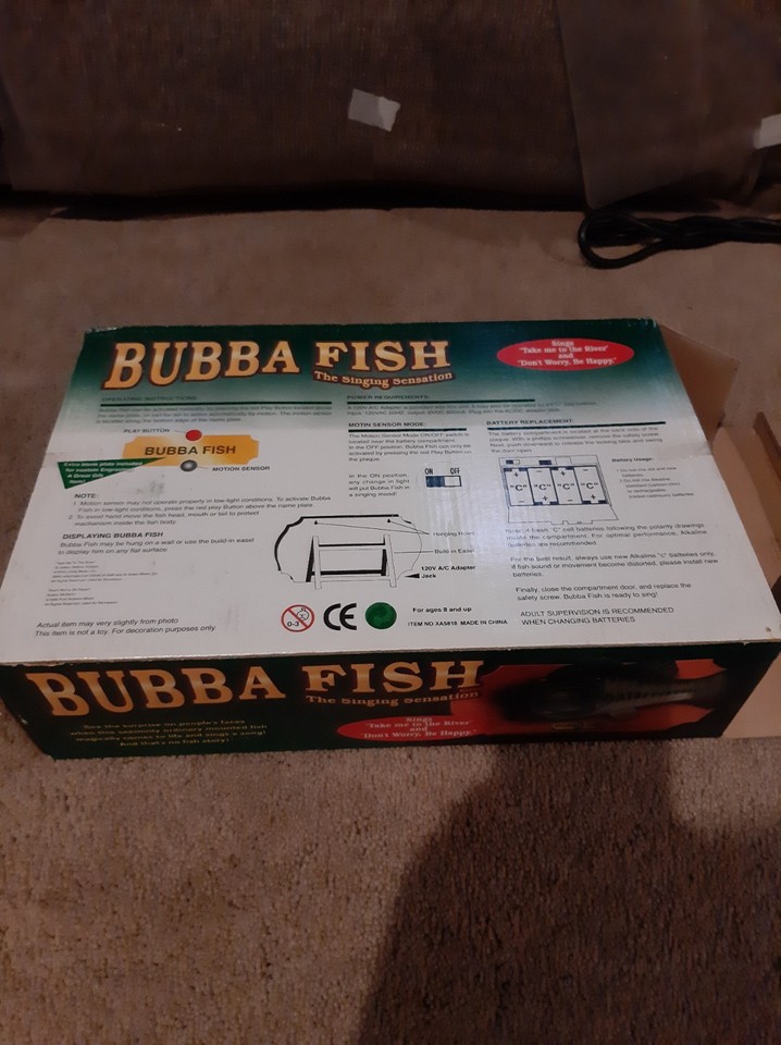Bubba Fish Xing An Knockoff Singing Fish like Billy Bass Fully Works ...