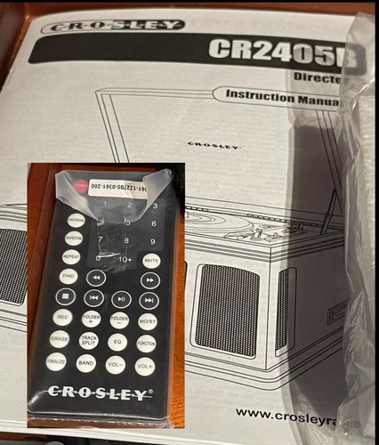 CROSLEY Remote & Manual For Director Record/Tape CD Recorder CR2405B | eBay