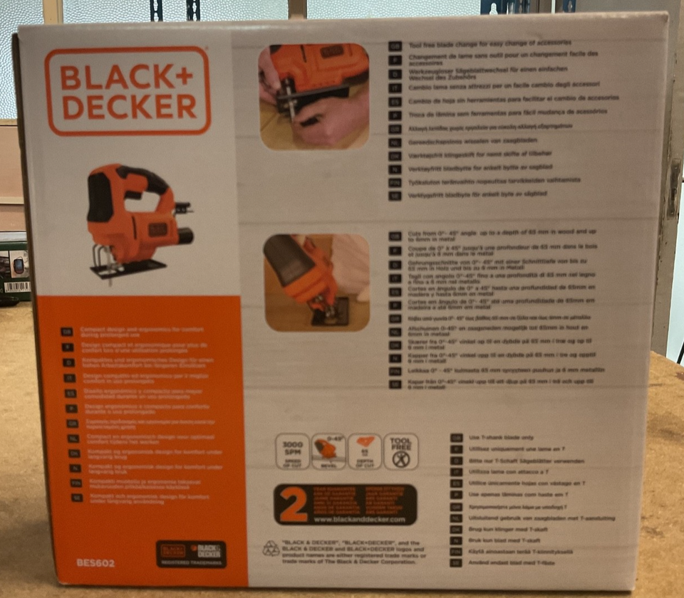 Black & Decker BES602 Compact Corded Electric Jigsaw 240V 400W Boxed ...