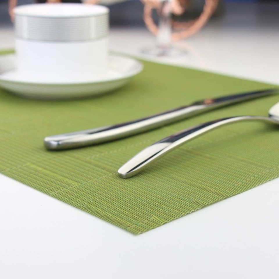 Plastic PlacematsNon Slip Washable Placemats for Dining Table Wipe ...