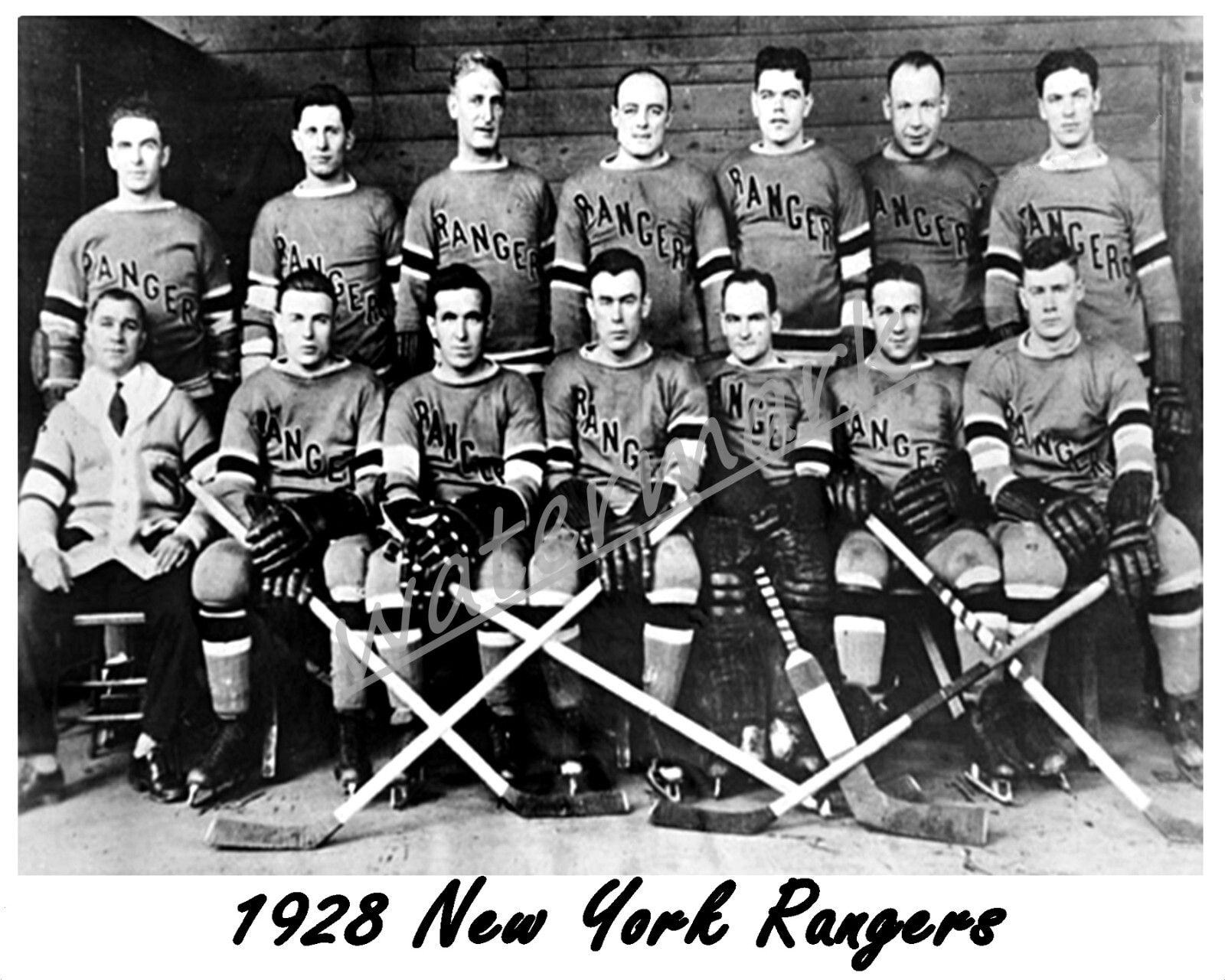 NHL 1928 New York Rangers Team Picture B & W 8 X 10 Photo Picture | eBay