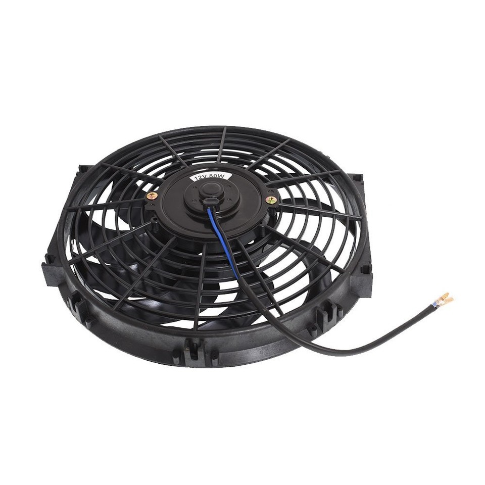 2PC 12" 12V Universal Slim Fan Push Pull Electric Radiator Cooling Fan ...