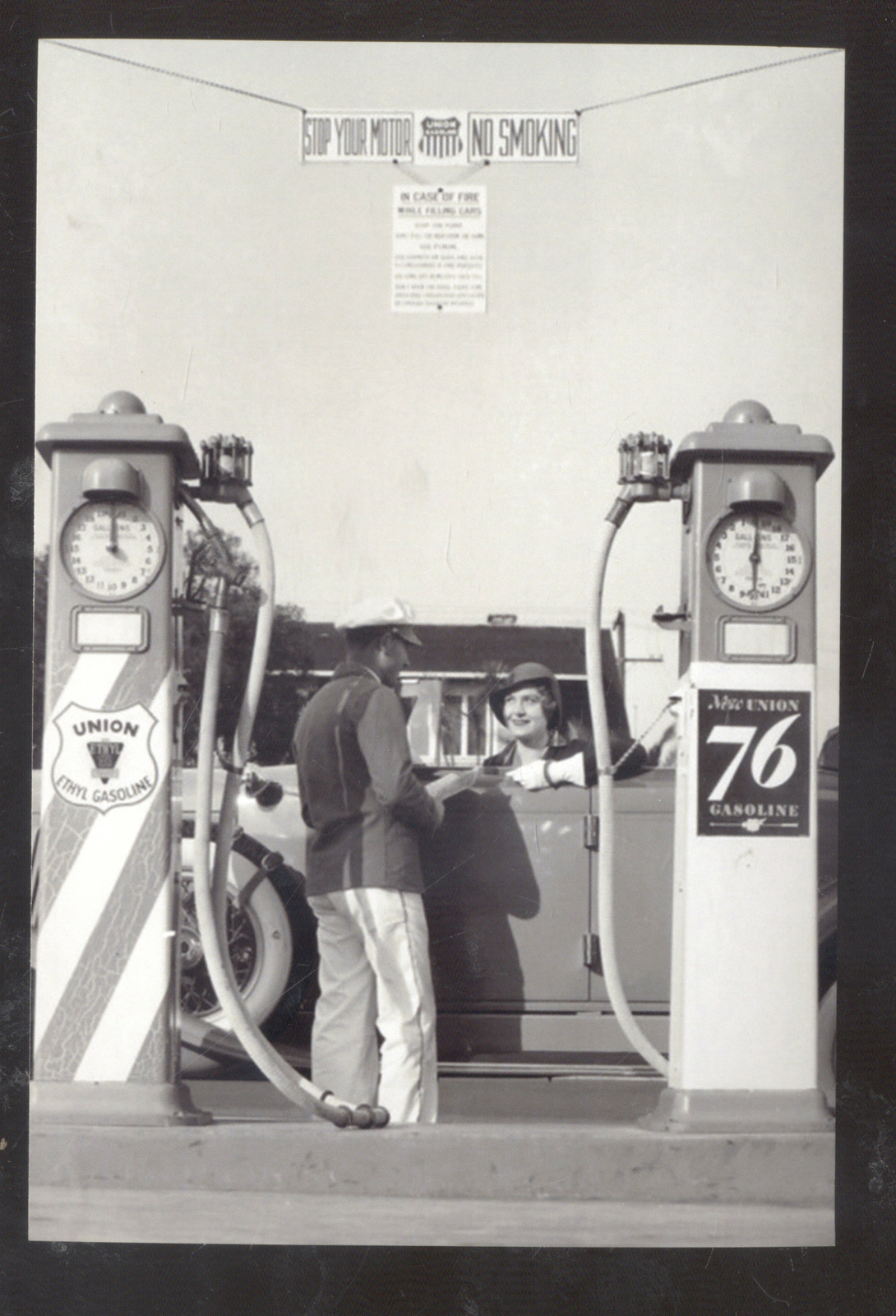 REAL PHOTO UNION 76 SERVICE GAS STATION ADVERTISING POSTCARD COPY | eBay
