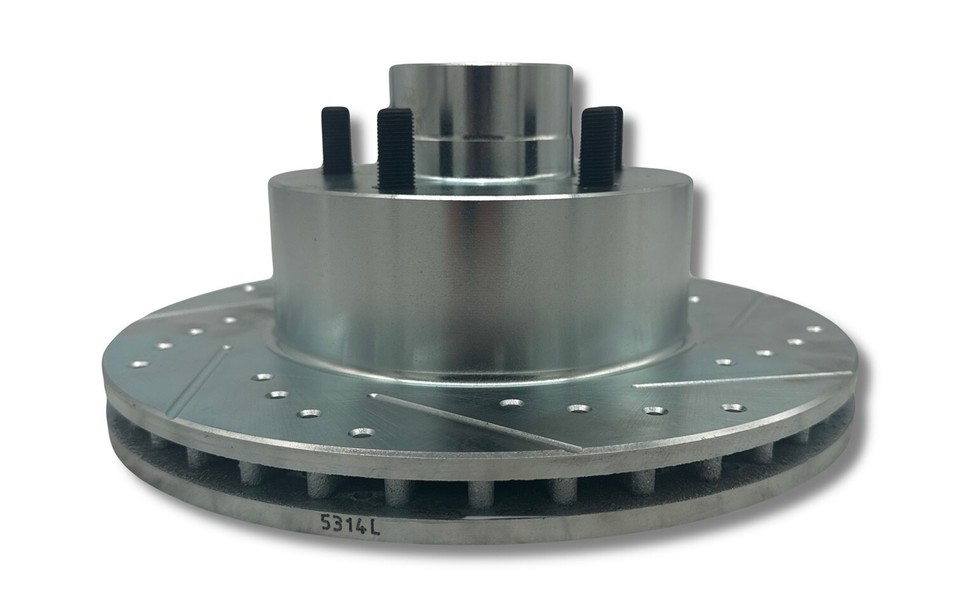 Early Ford Drilled and Slotted Rotors for Front Disc Conversions (PAIR ...