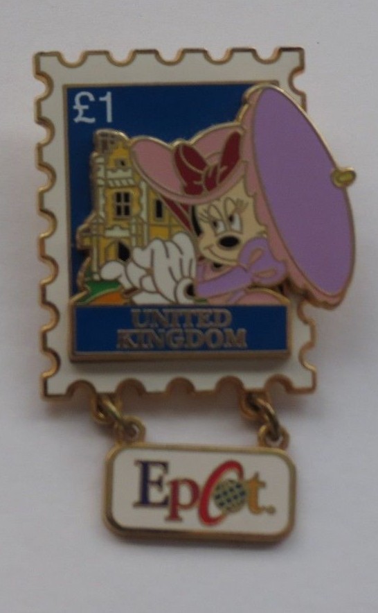 DISNEY WDW EPCOT STAMP SERIES #10 UNITED KINGDOM MINNIE DANGLE LE 3500 ...