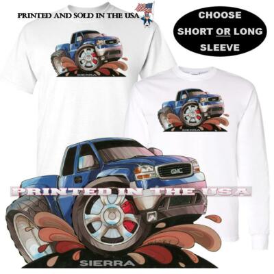 GMC Sierra 4X4 Off Road Truck Blue Koolart Cartoon Graphic Car Art T ...