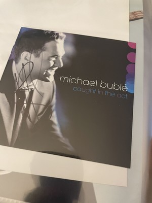 MICHAEL BUBLE SIGNED CD BOOKLET “Caught In The Act” In-Person! Nice ...