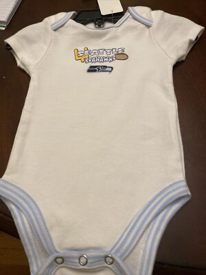 Seattle Seahawks One Piece 6 Months Blue Snap Baby Romper NFL Football ...