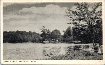 1930s MI Postcard Shafer Lake Hartford Michigan Grand Rapids Postmark ...