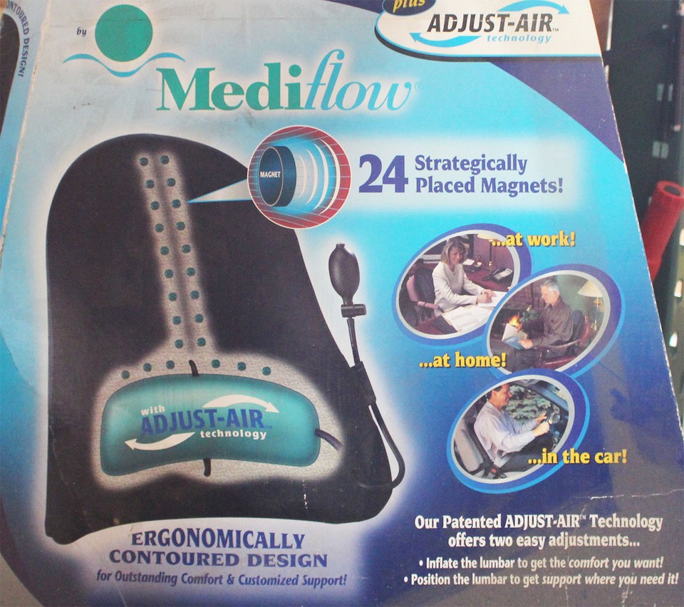 Mediflow Adjust Air Technology Ergonomic Back Support Cushion ...